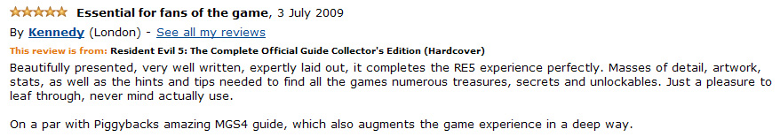 Resident Evil 5 - The Complete Official Guide - Piggyback.com